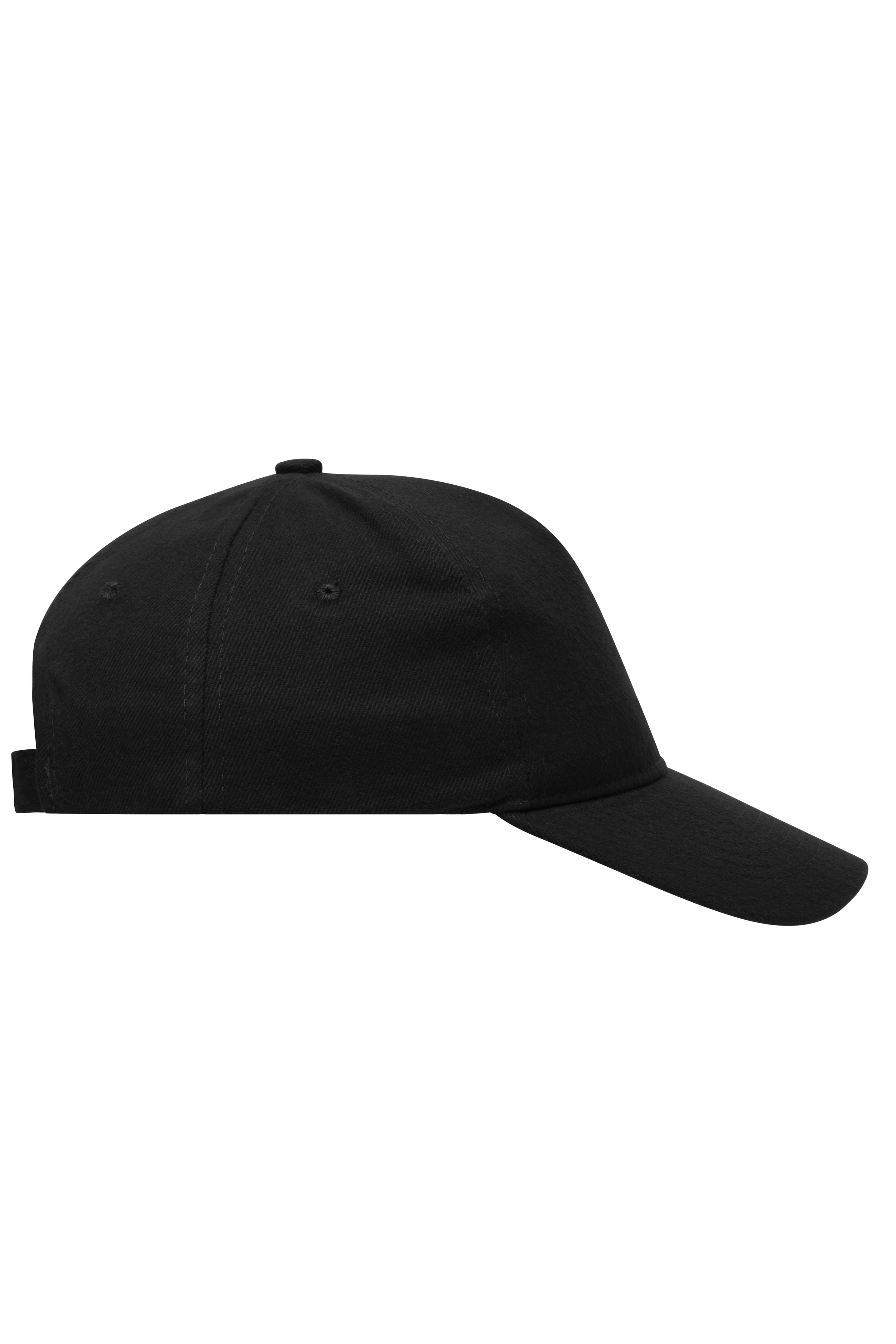 Unisex 5 Panel Cap Heavy Cotton Black-Daiber
