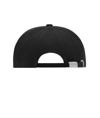 Unisex Turned 6 Panel Cap Laminated Black-Daiber