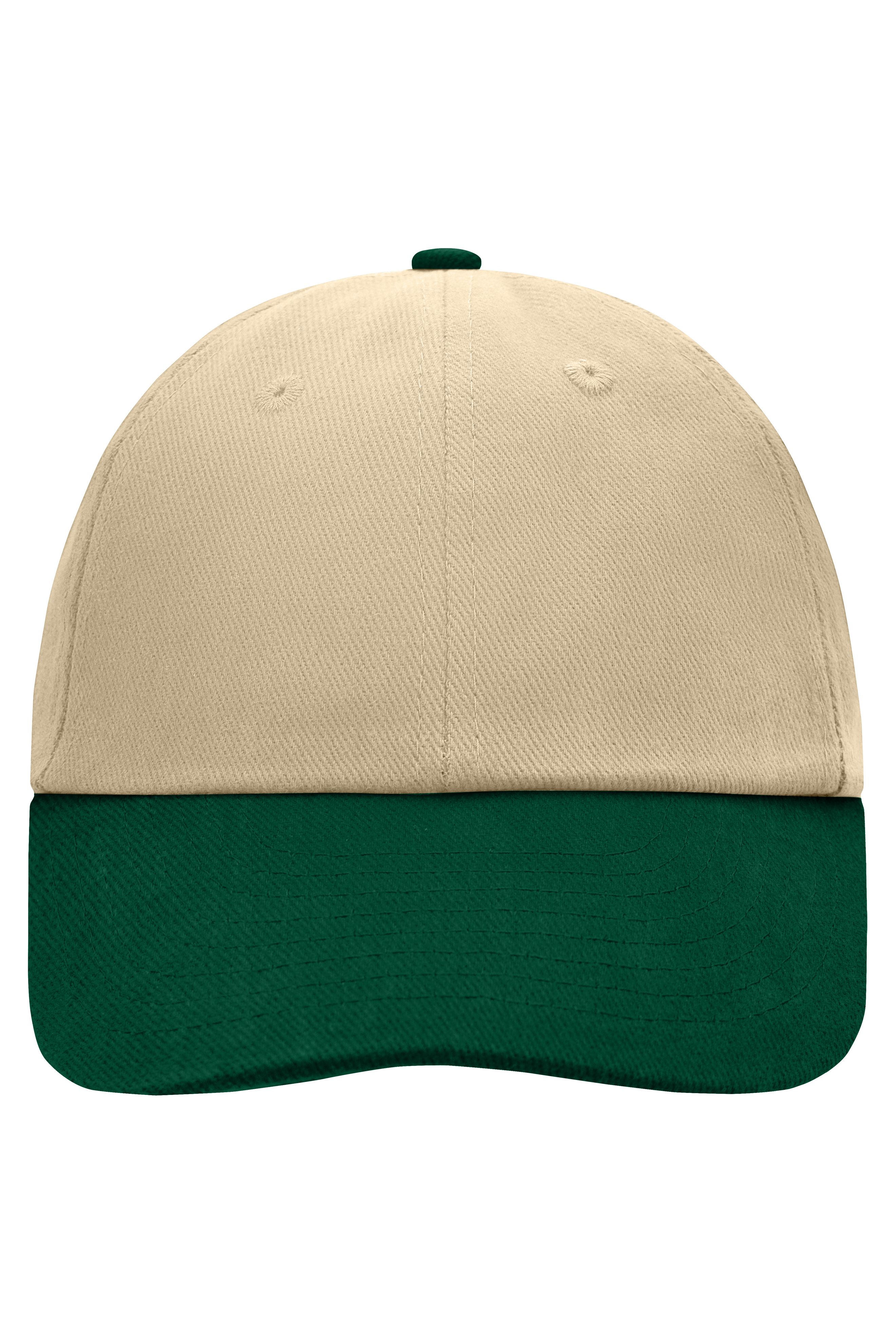 Unisex 6 Panel Raver Cap Beige/dark-green-Daiber
