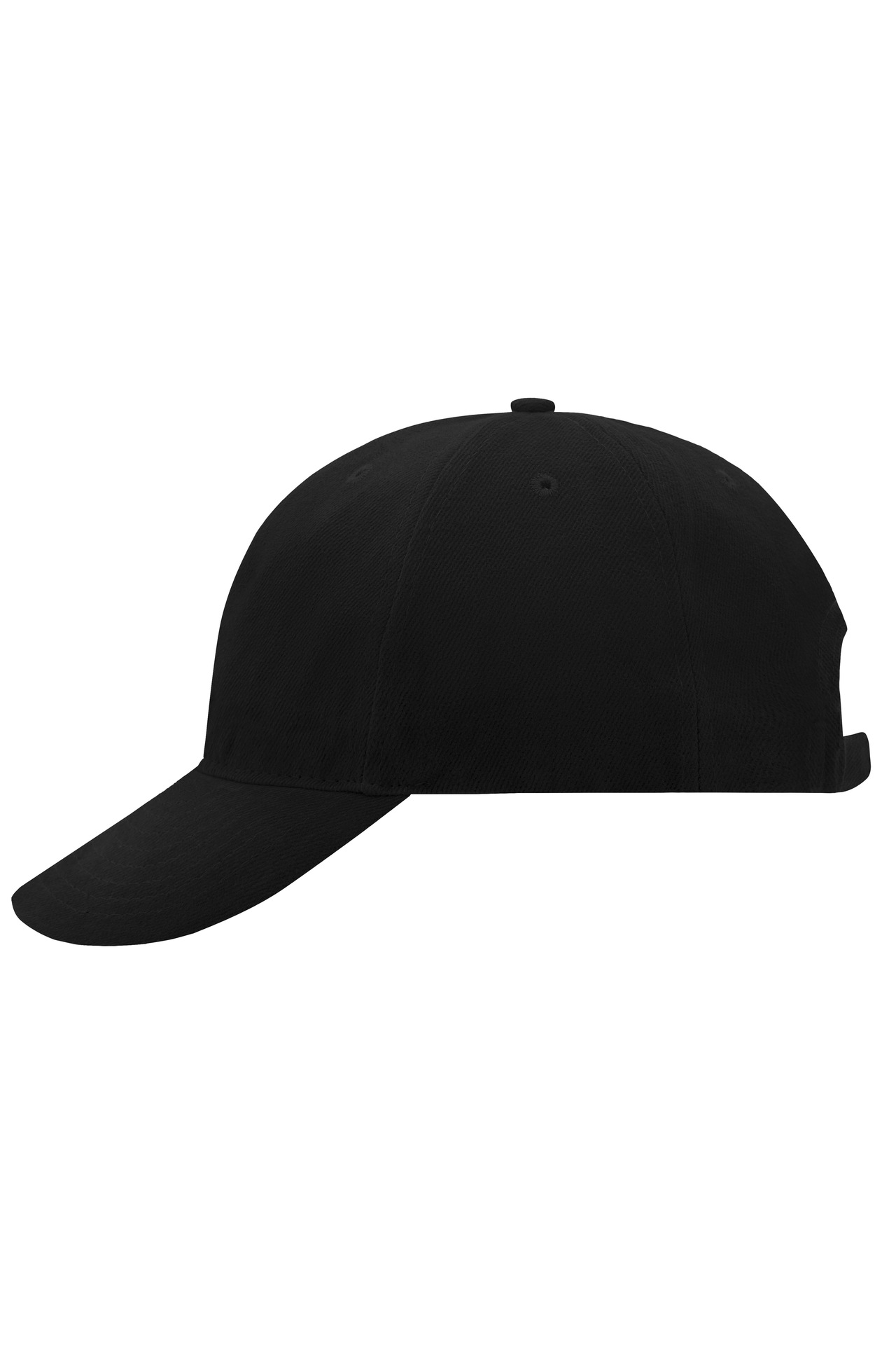 Unisex 6 Panel Softlining Raver Cap Black-Daiber