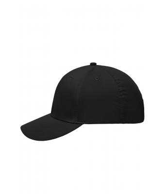 Unisex 6 Panel Polyester Peach Cap Black-Daiber