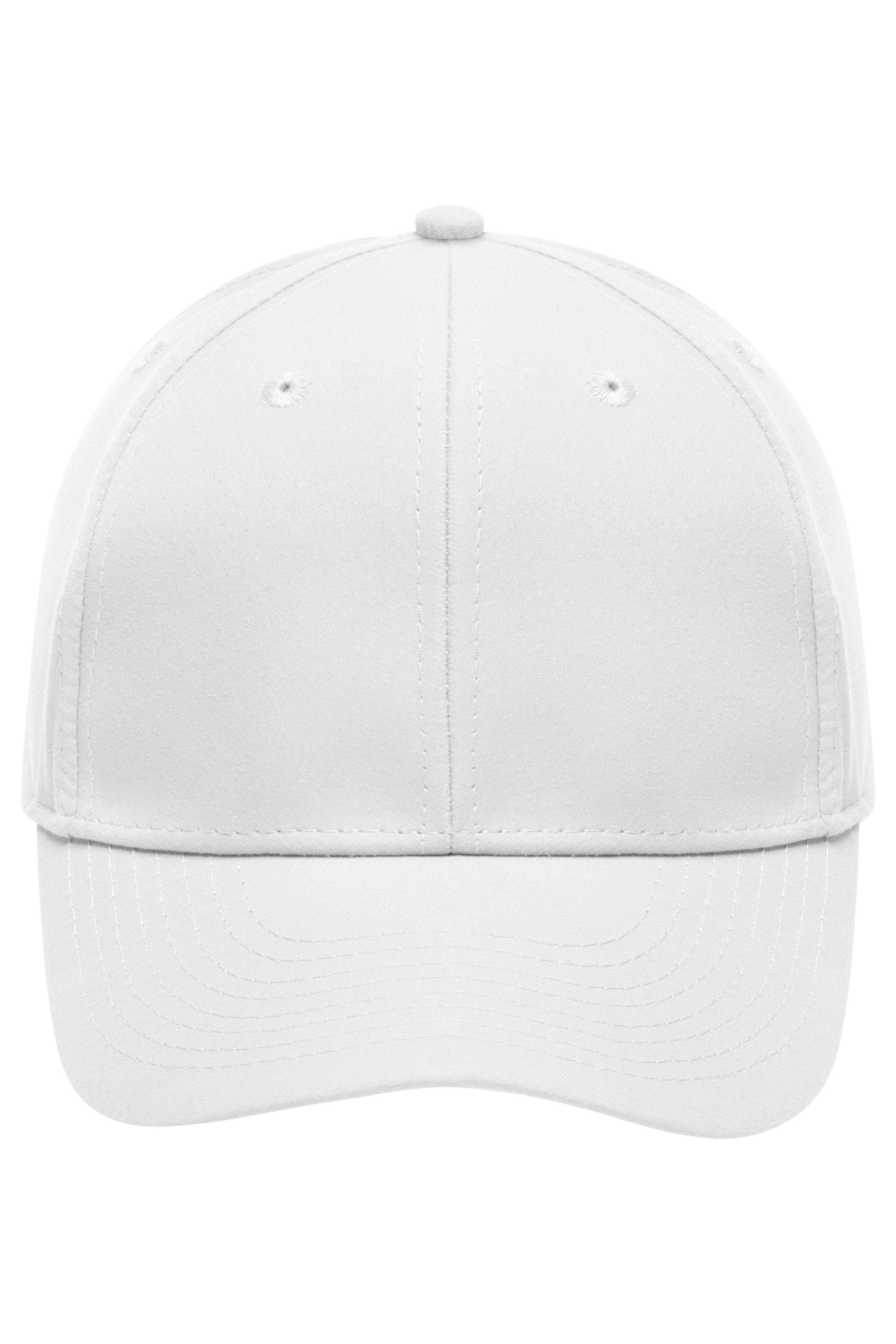 Unisex 6 Panel Polyester Peach Cap White-Daiber
