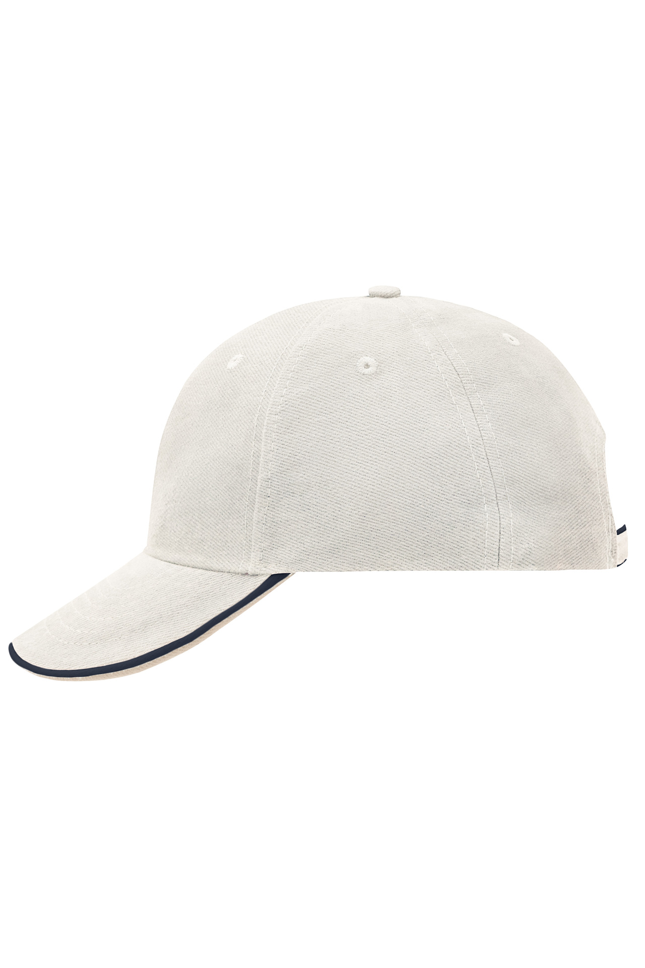 Unisex 6 Panel Double Sandwich Cap Natural/navy/dark-khaki-Daiber
