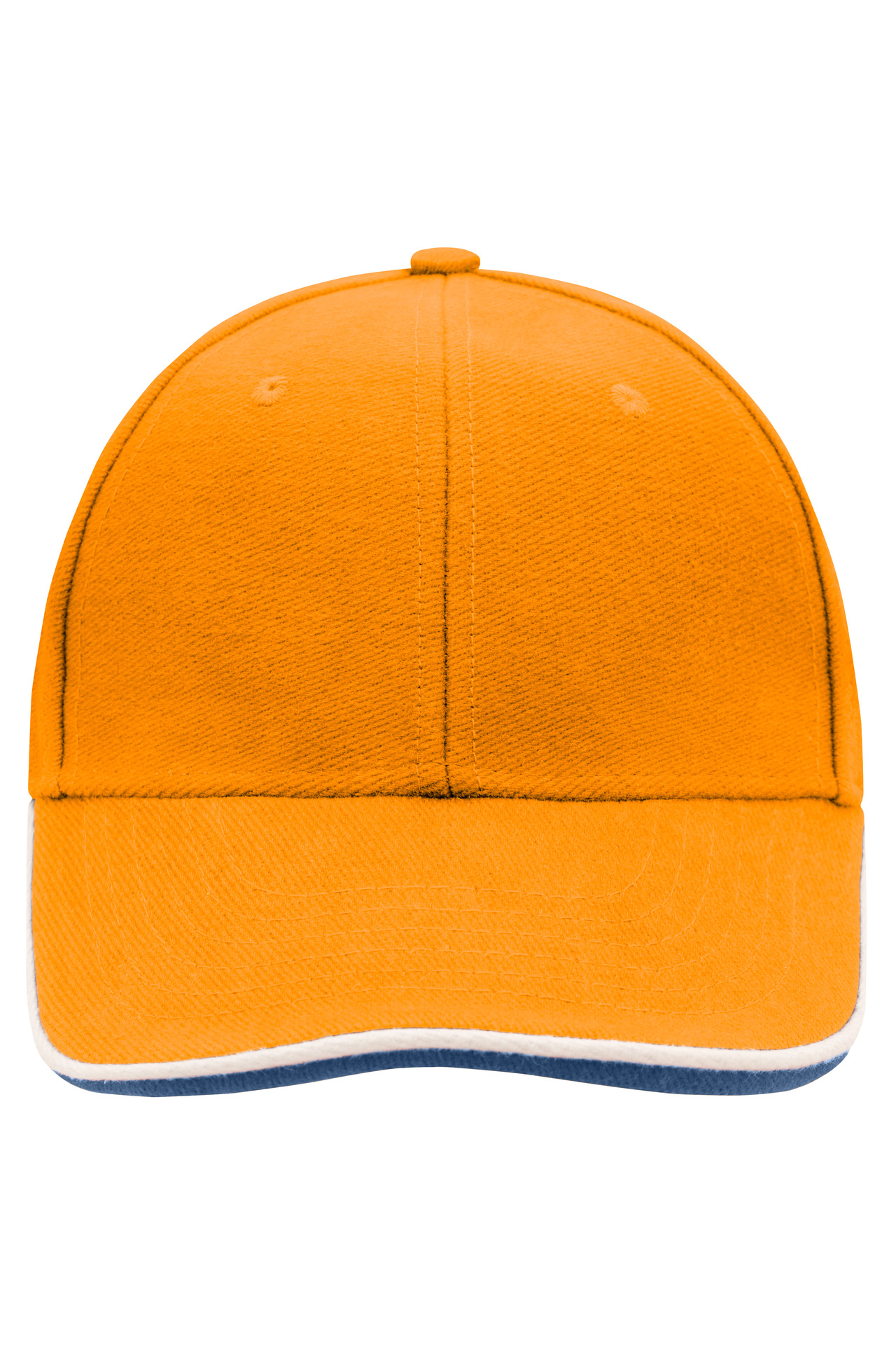 Unisex 6 Panel Double Sandwich Cap Orange/white/royal-Daiber