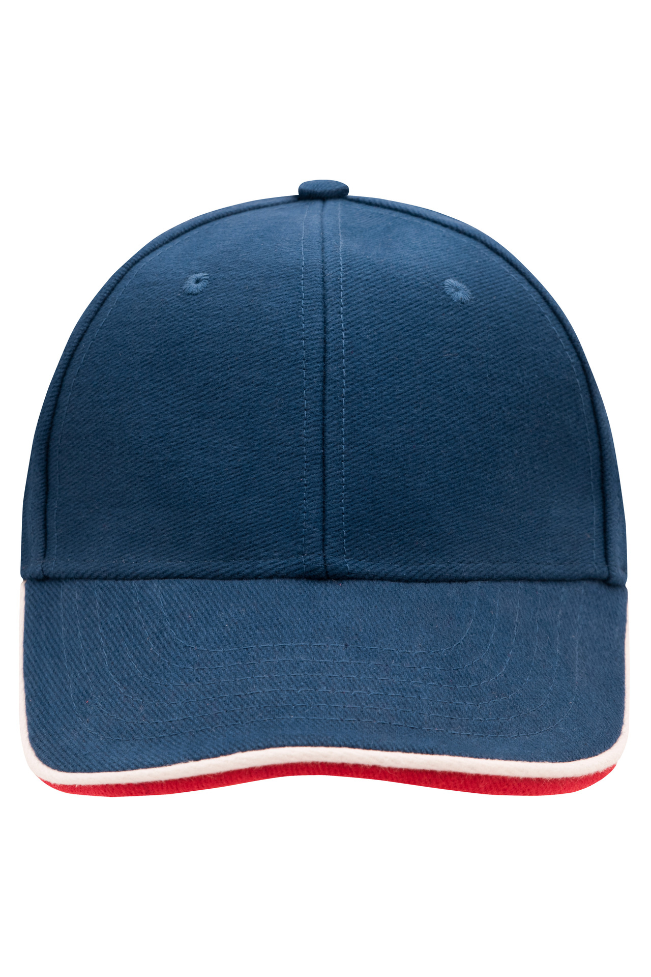 Unisex 6 Panel Double Sandwich Cap Royal/white/red-Daiber