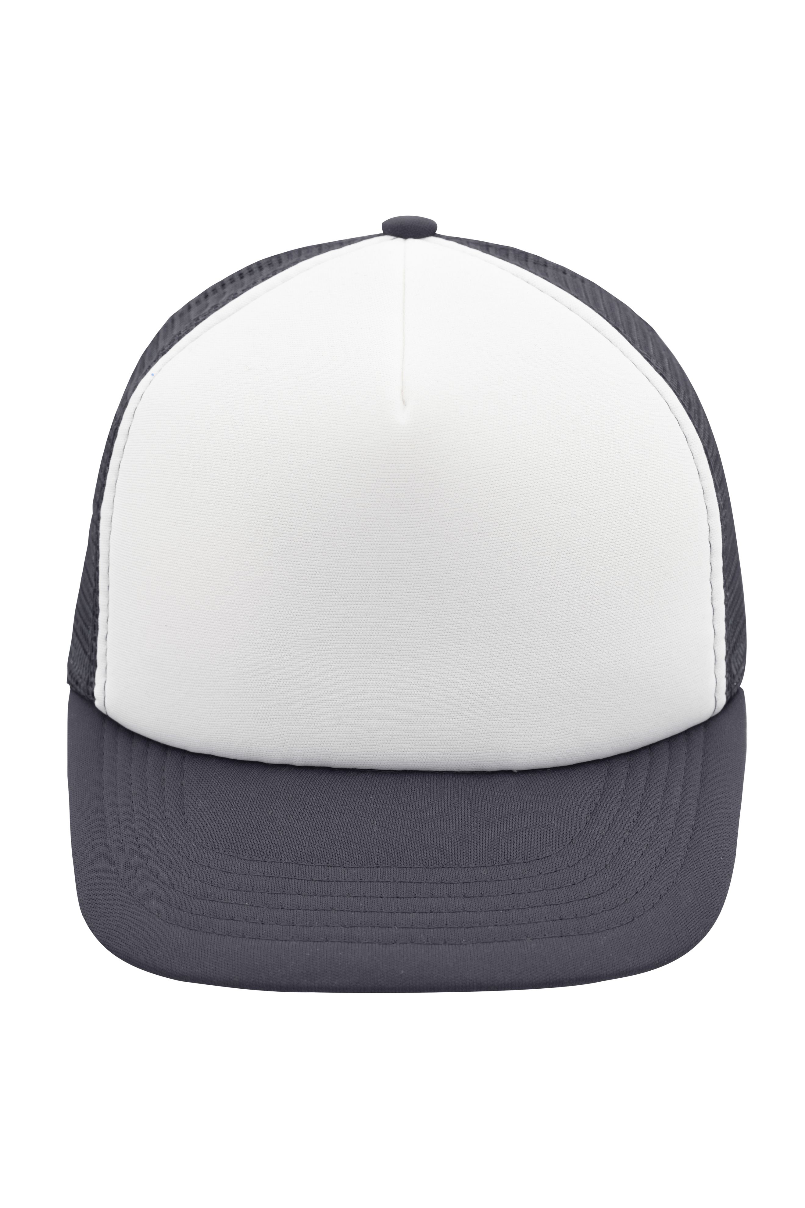 Unisex 5 Panel Flat Peak Cap White/graphite-Daiber