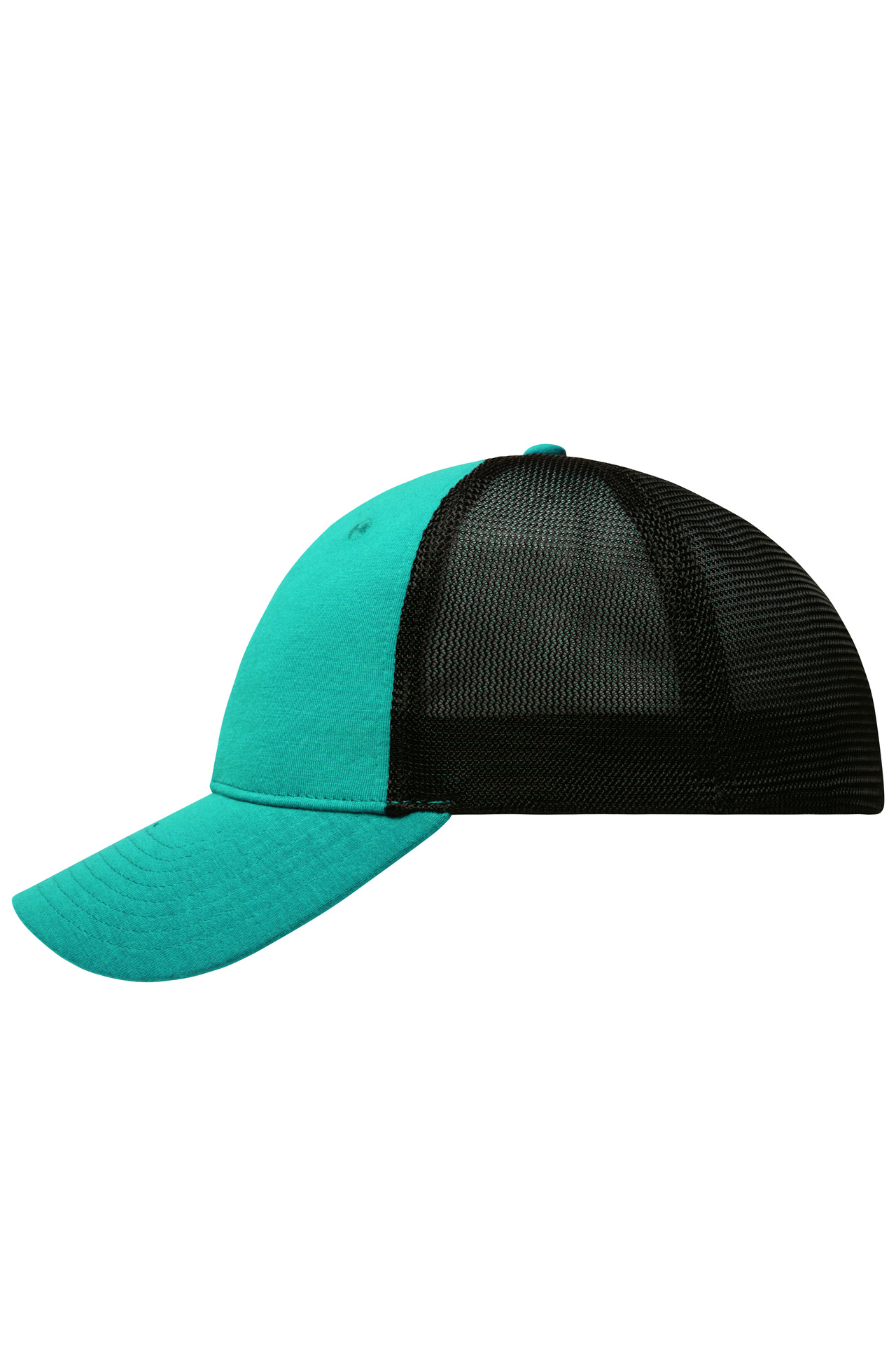 Unisex 6 Panel Elastic Fit Mesh Cap Turquoise/black-Daiber