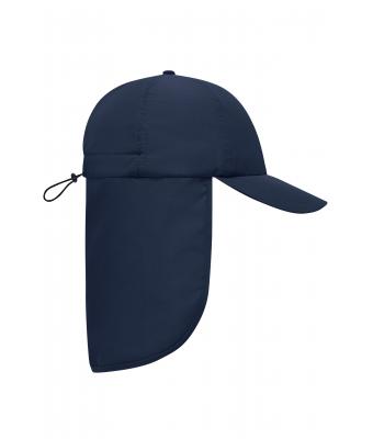 Unisex 6 Panel Cap with Neck Guard Navy-Daiber