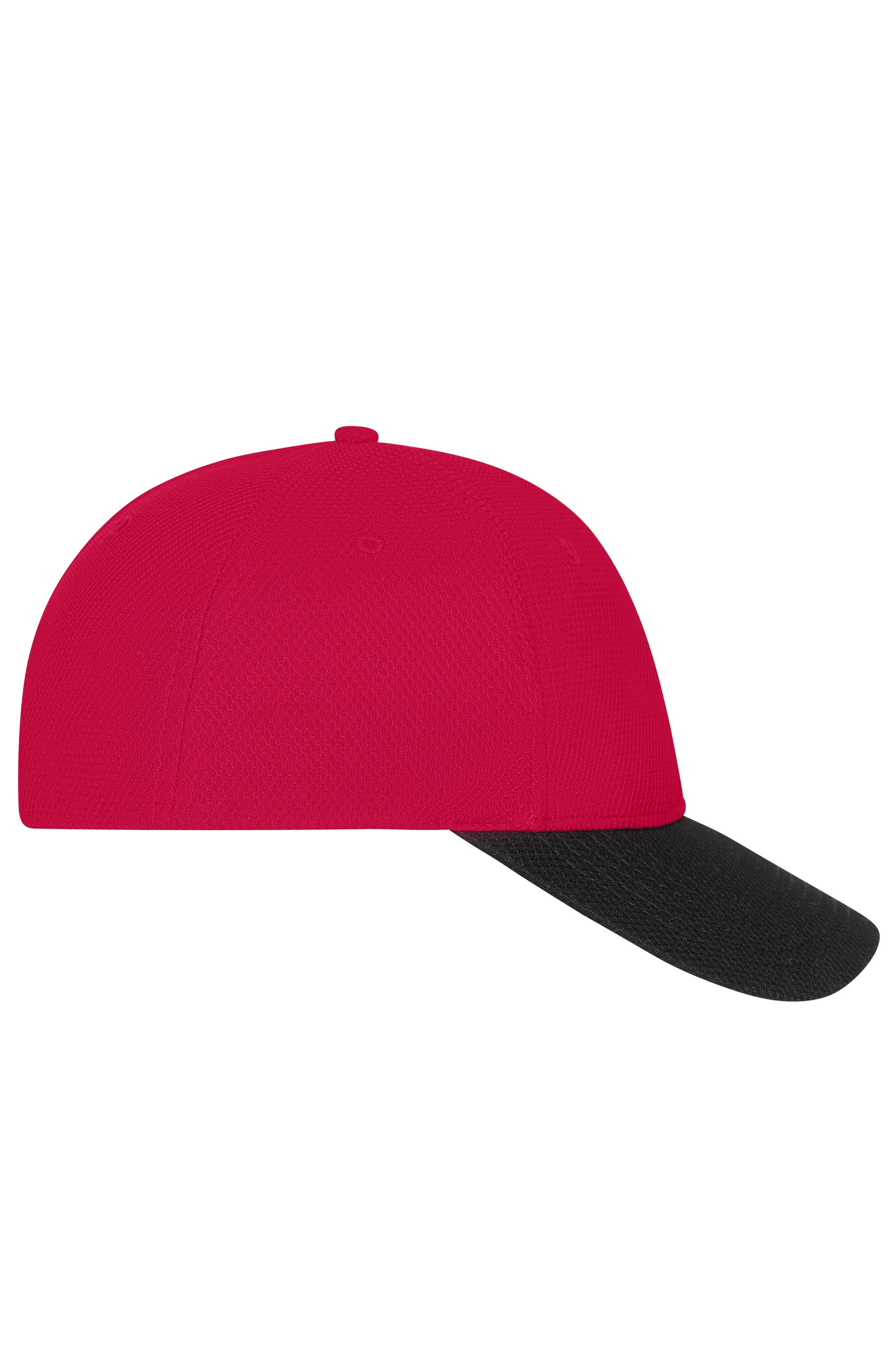 Unisex 6 Panel Mesh Cap Red/black-Daiber