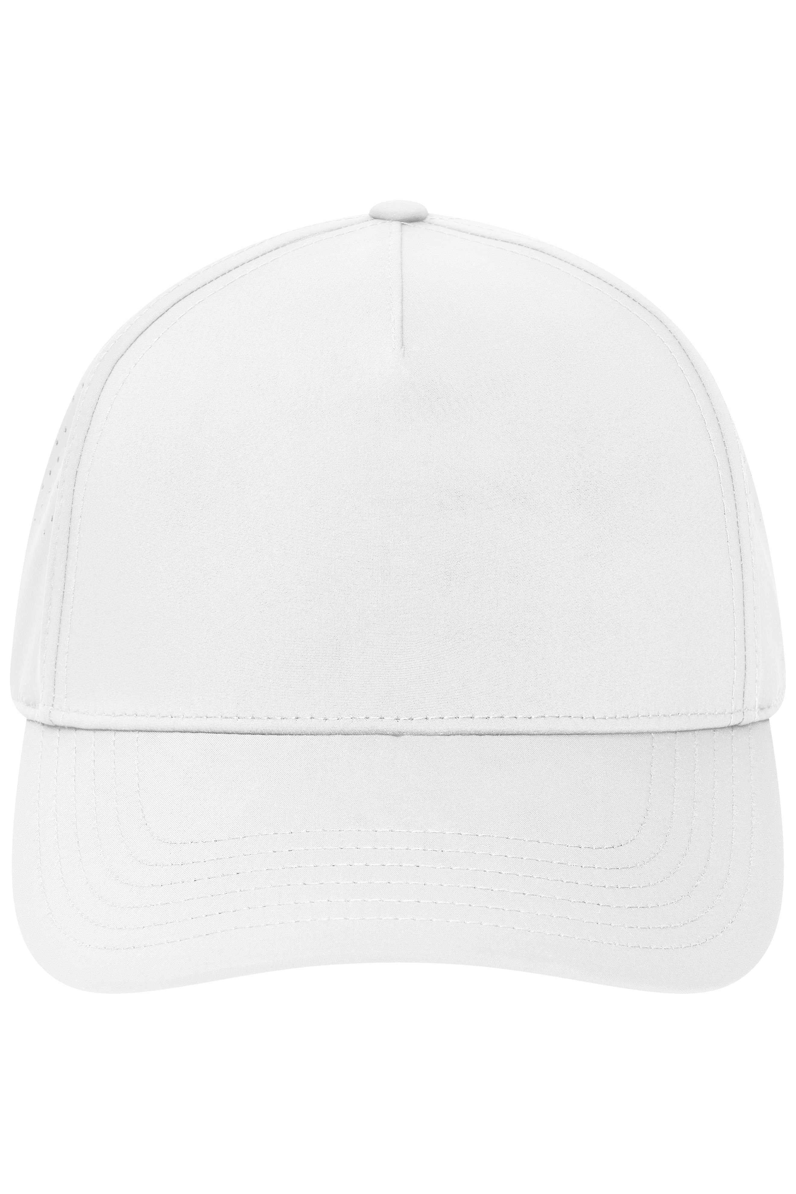 Unisex 5 Panel Laser-Cut Cap White-Daiber