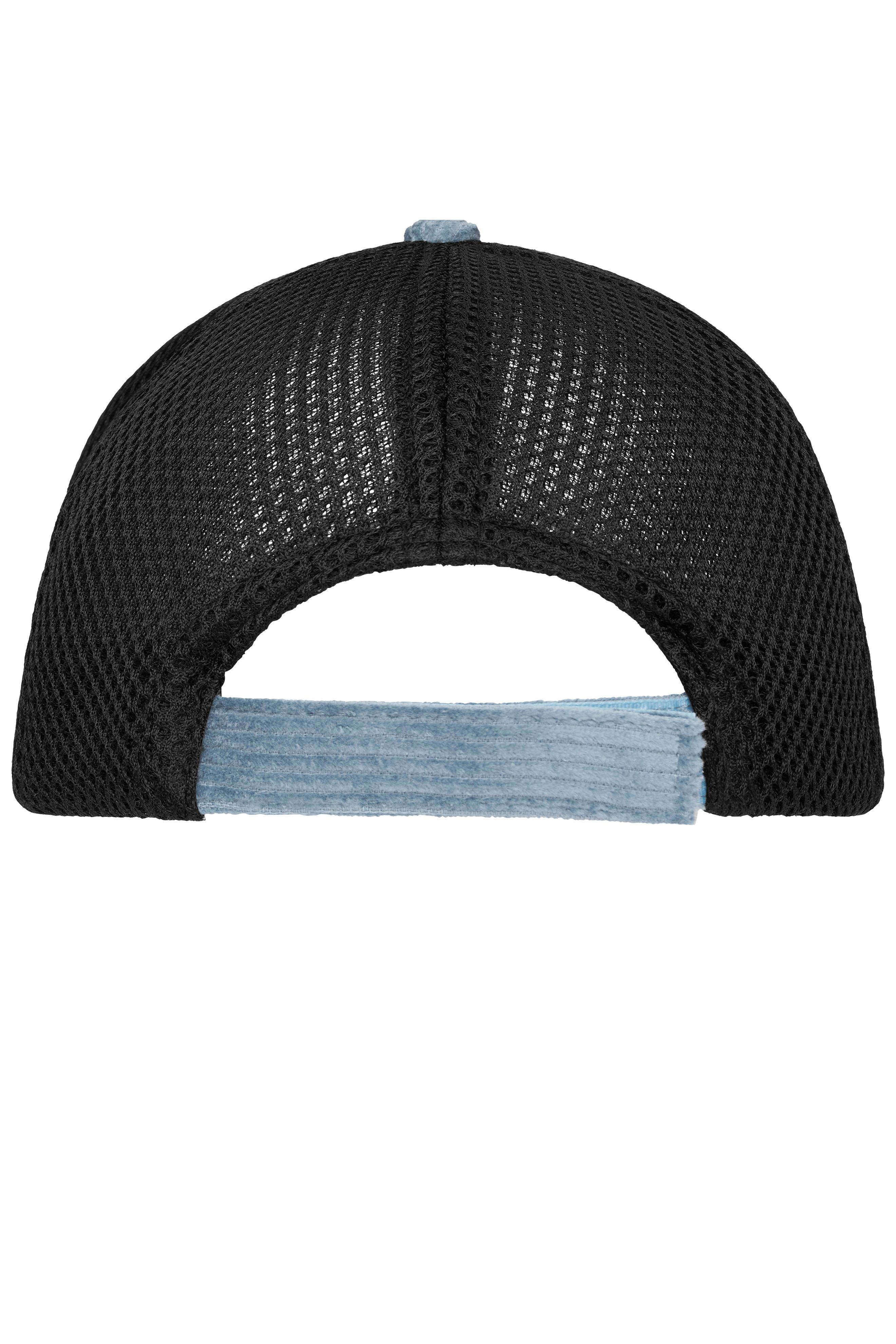 Unisex 6 Panel Cord Mesh Cap Milky-blue/black-Daiber