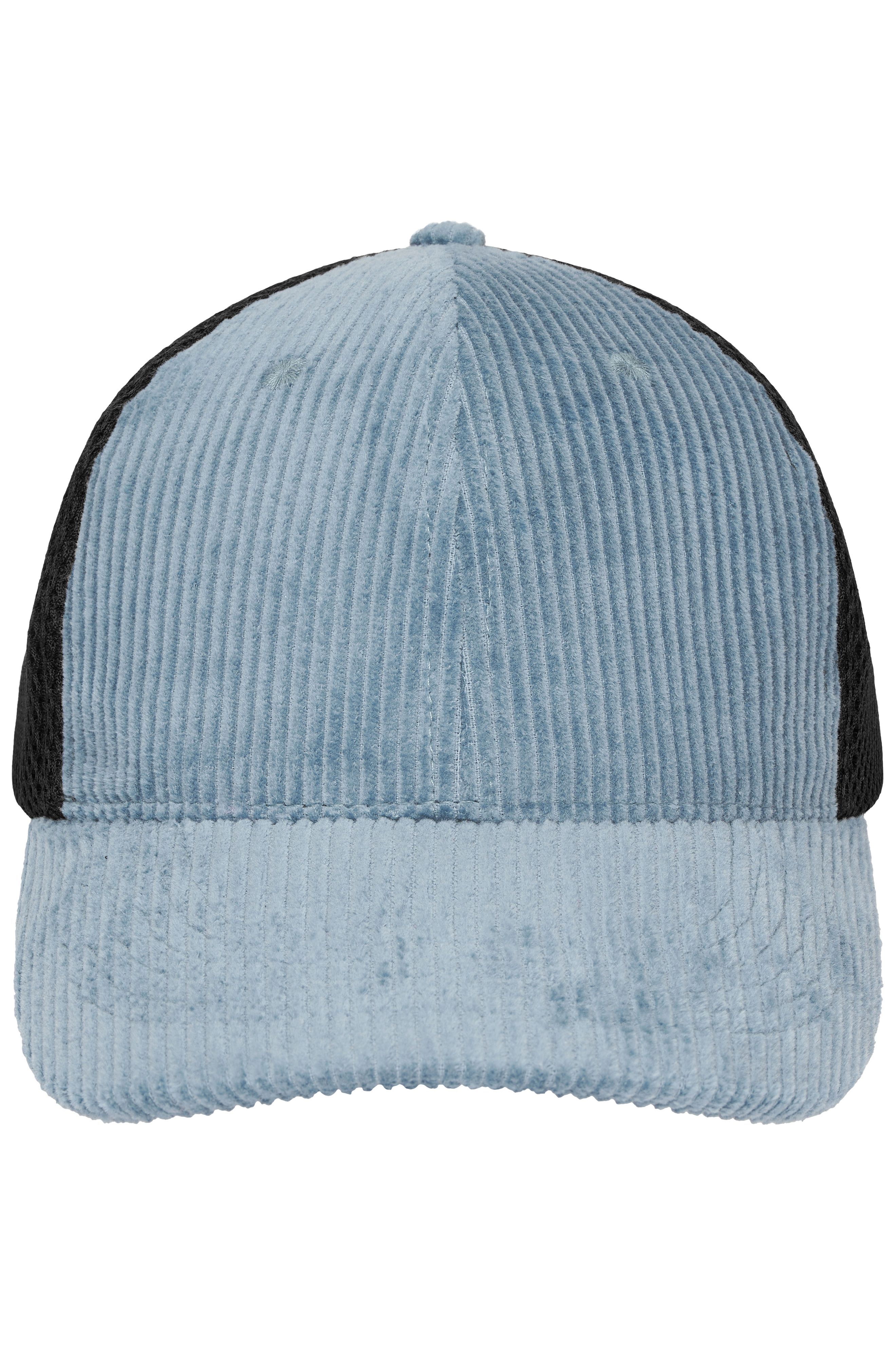 Unisex 6 Panel Cord Mesh Cap Milky-blue/black-Daiber