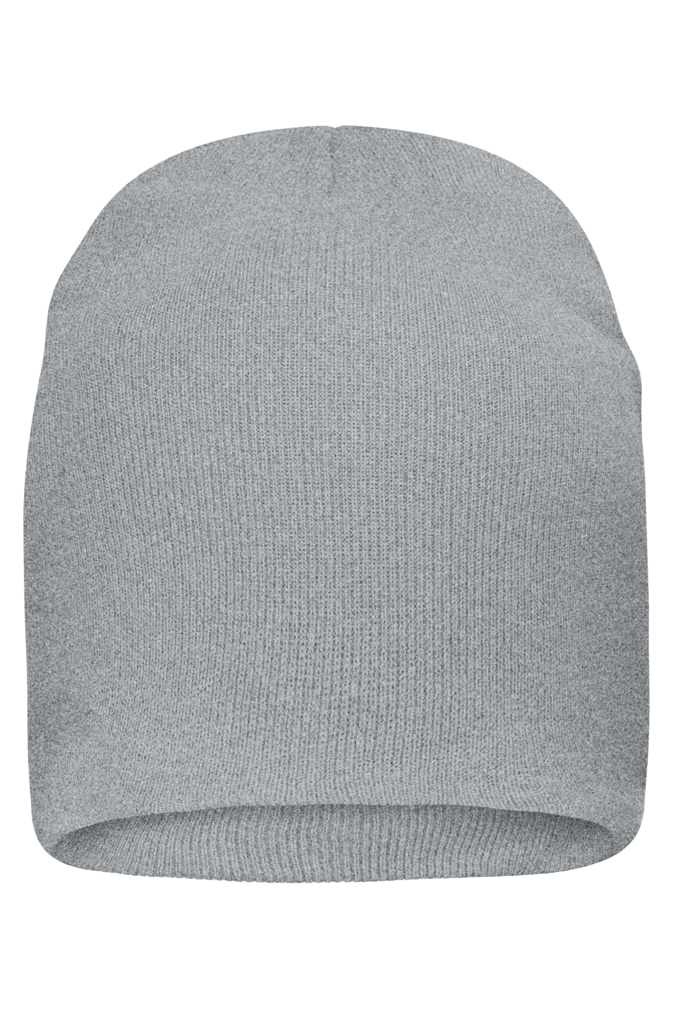 Unisex Bio Cotton Casual Beanie Light-grey-melange-Daiber