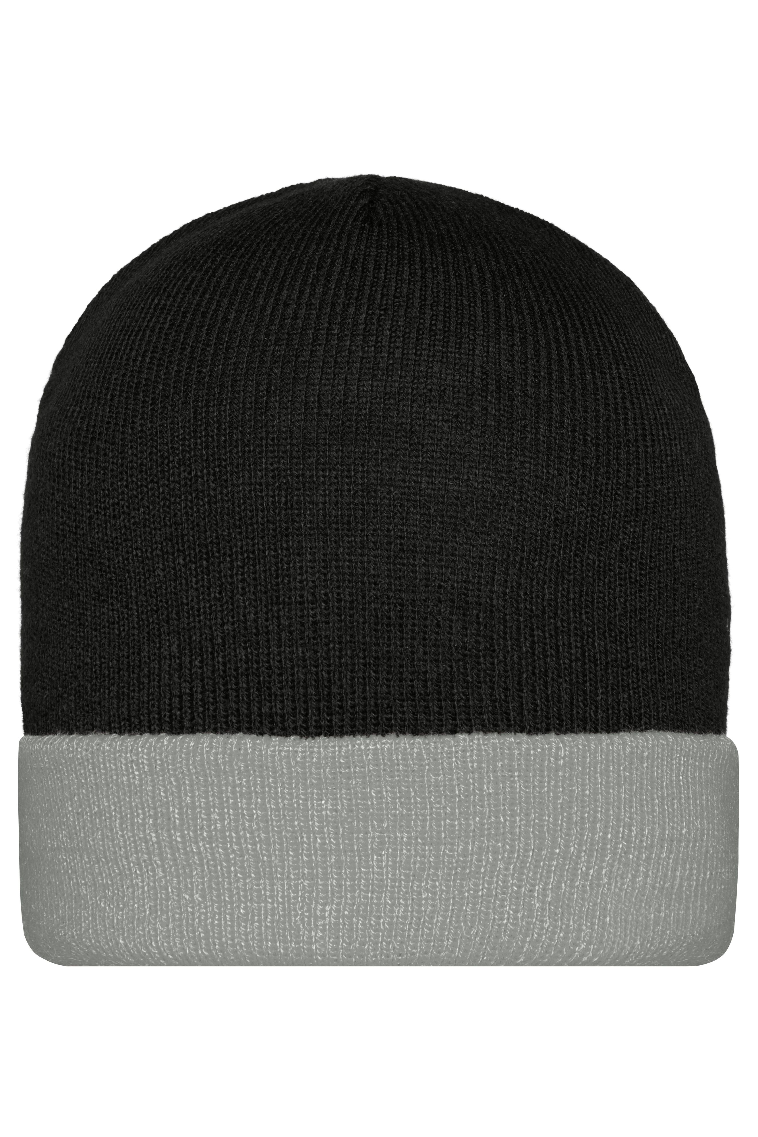 Unisex Knitted Cap Black/grey-Daiber