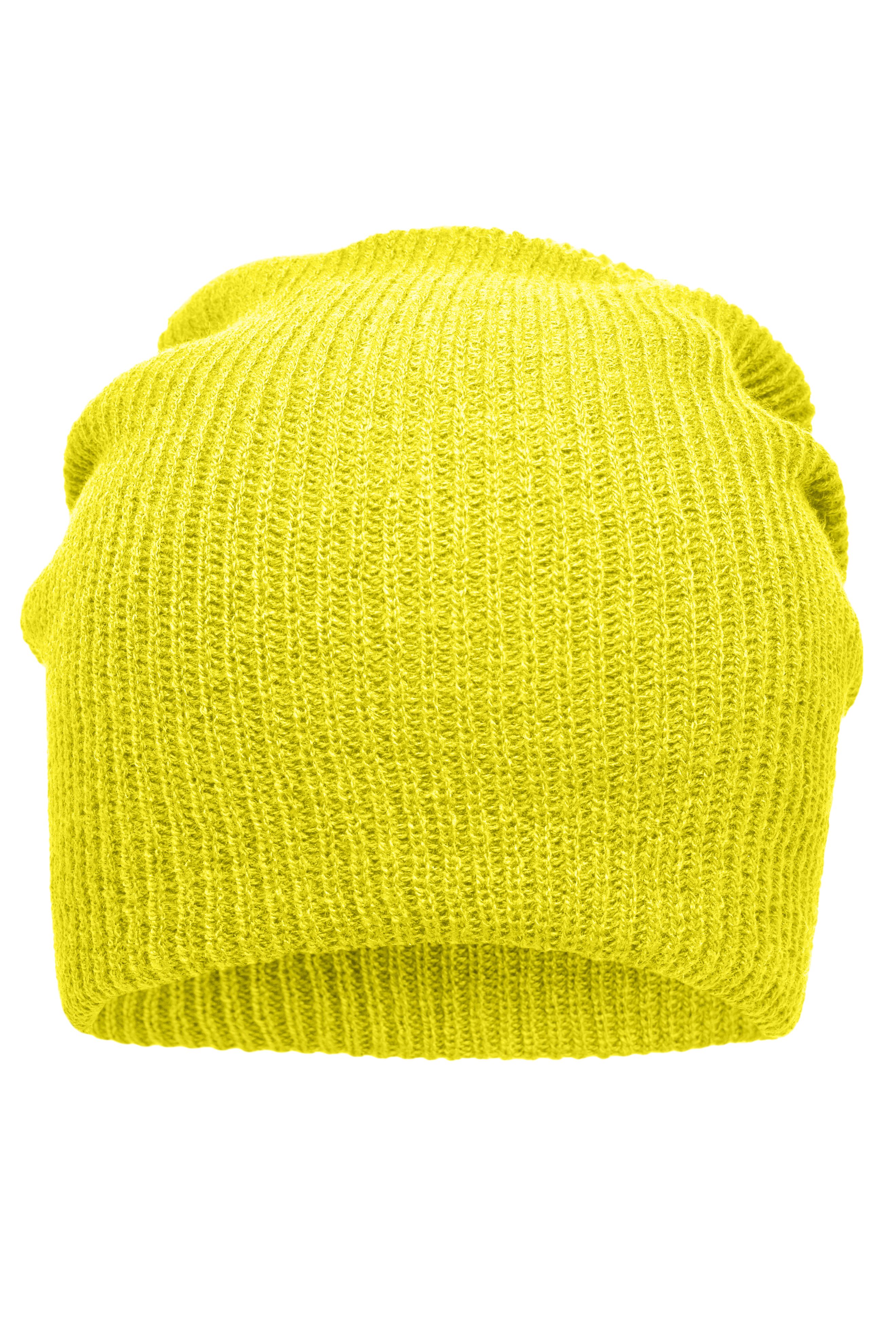 Unisex Knitted Long Beanie Yellow-Daiber